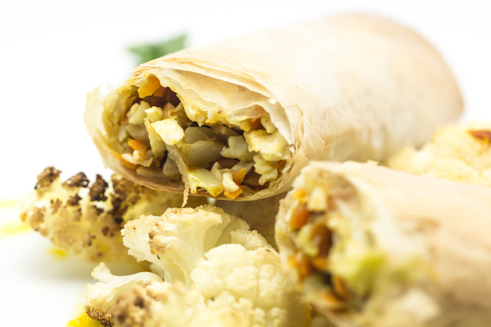 Filo Spring Rolls and Orange Sauce