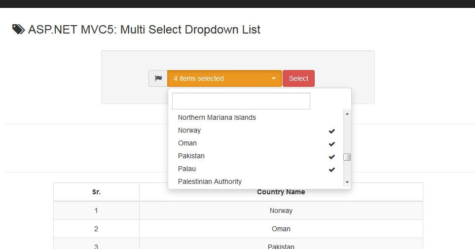 ASP.NET MVC5: Bootstrap Style Multi Select Dropdown Plugin - Asma's Blog