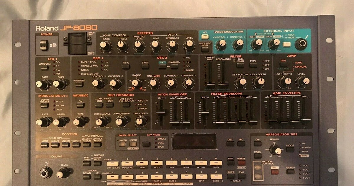 MATRIXSYNTH: ROLAND JP-8080 Analog Modeling Synthesizer SN ZL22403