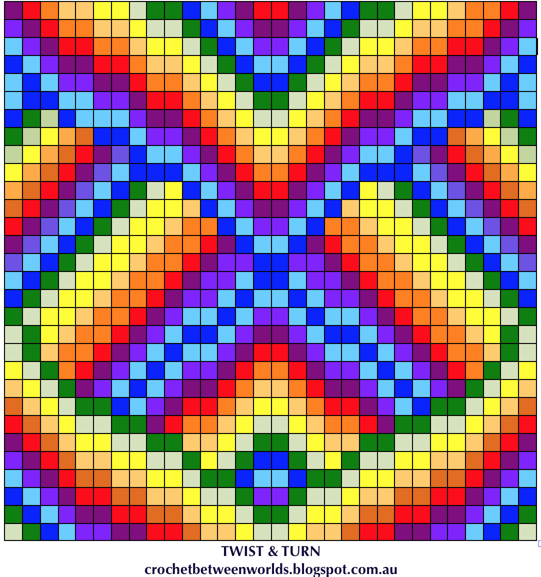 Crochet between worlds: Rainbow Afghan #1