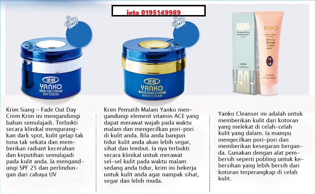 Gedung Cantik 0195149989: YANKO SKINCARE