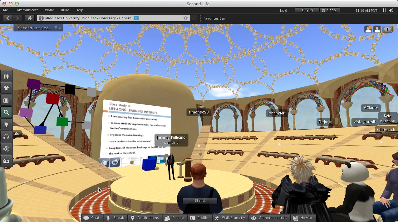 Client and Server: Using Second Life as a Virtual Classroom