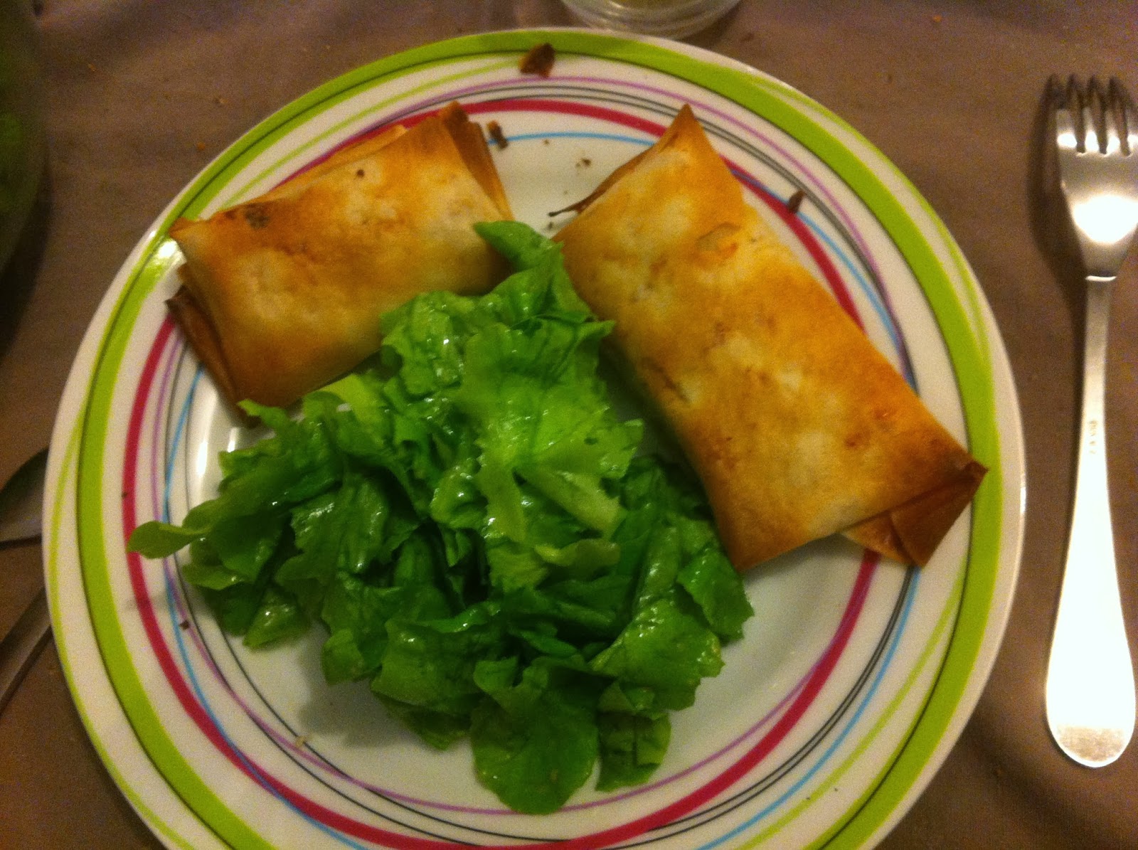 Les recettes d'Emy : Bricks au poulet, sauce de soja et salade by la ...