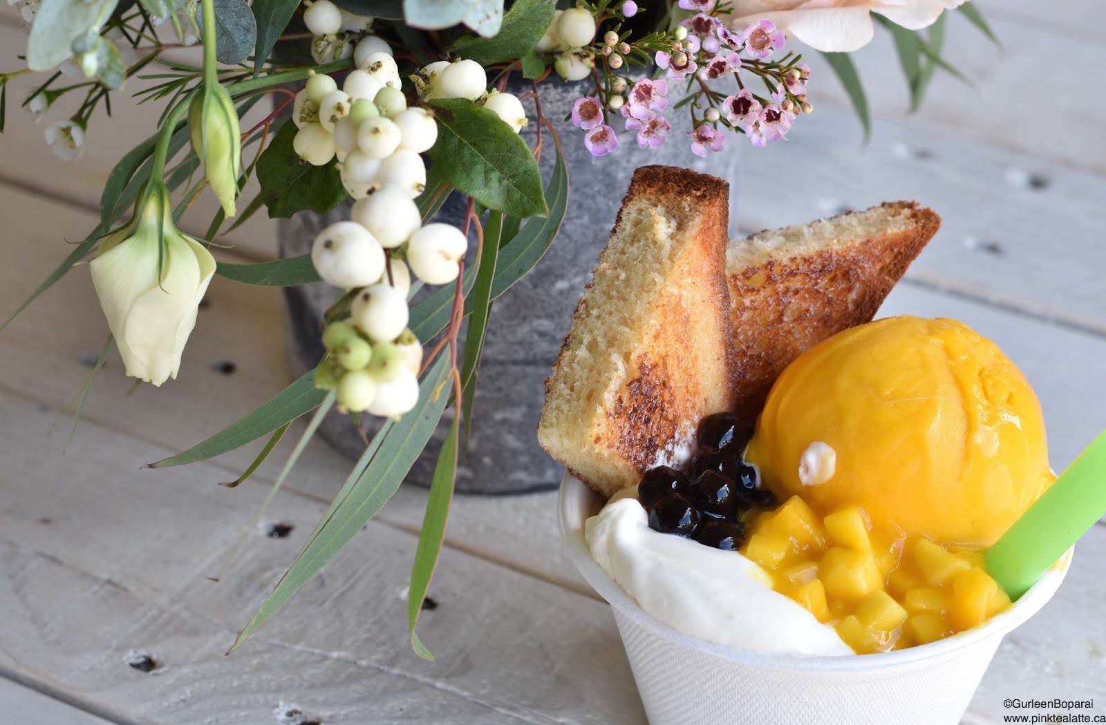 Pink Tea Latte: Iced Delights | Beta 5 Mango Bubble Tea Sundae