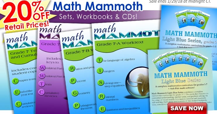 Math Mammoth printed books sale