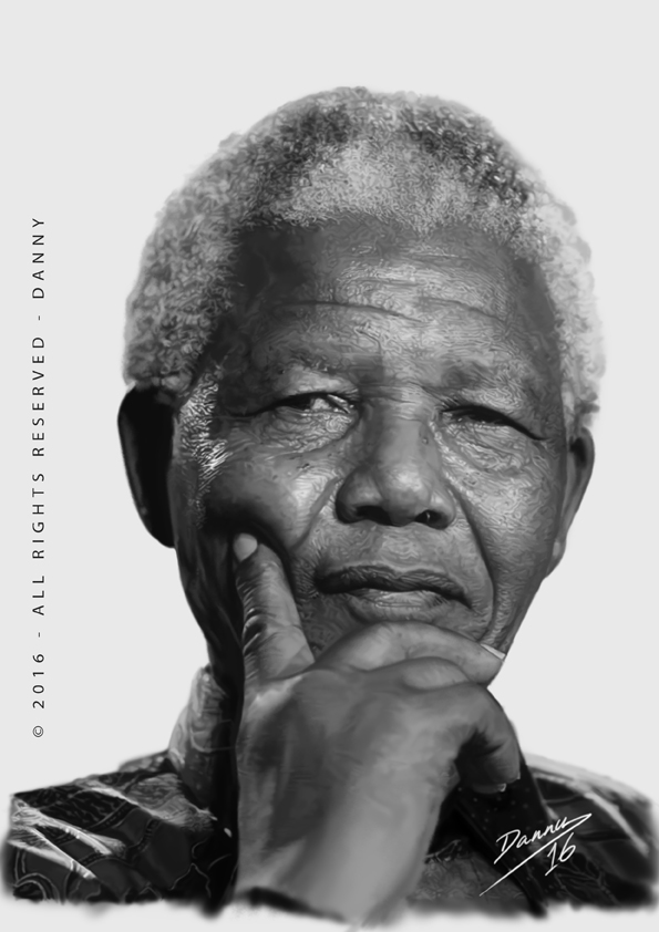 Danny's Illustrations: Nelson Mandela Portrait Painting