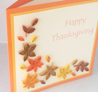 Paper Daisy Cards: Quilled thanksgiving card