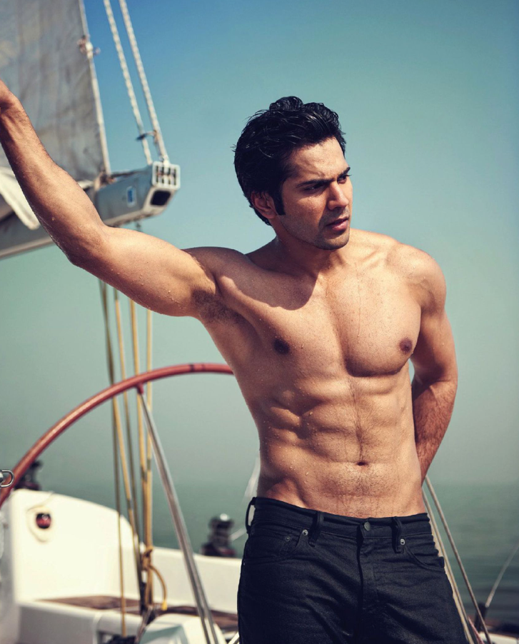 Hot Body Shirtless Indian Bollywood Model & Actor: Varun Dhawan