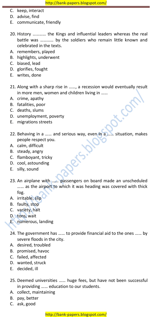 Practice Exercise 15 Bank English Question practice-exercise-15-bank-english-question
