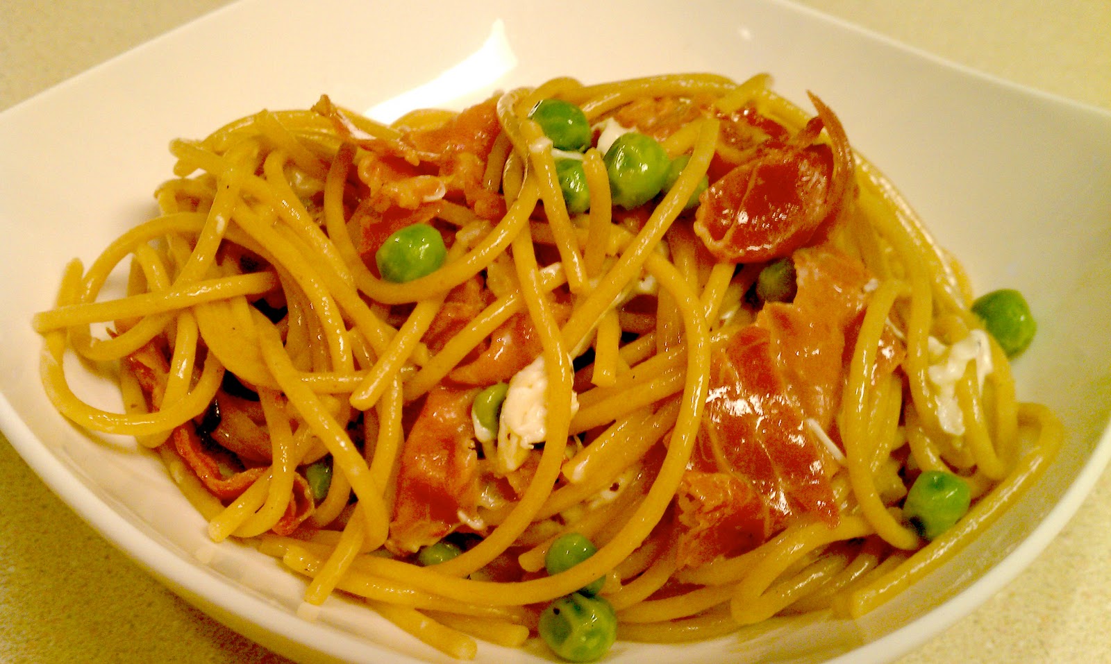 Spaghetti with Champagne, Prosciutto, and Fresh Mozzarella – Everyday ...