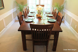 Ocean West Designs: "CHARLESTON" Farmhouse Table