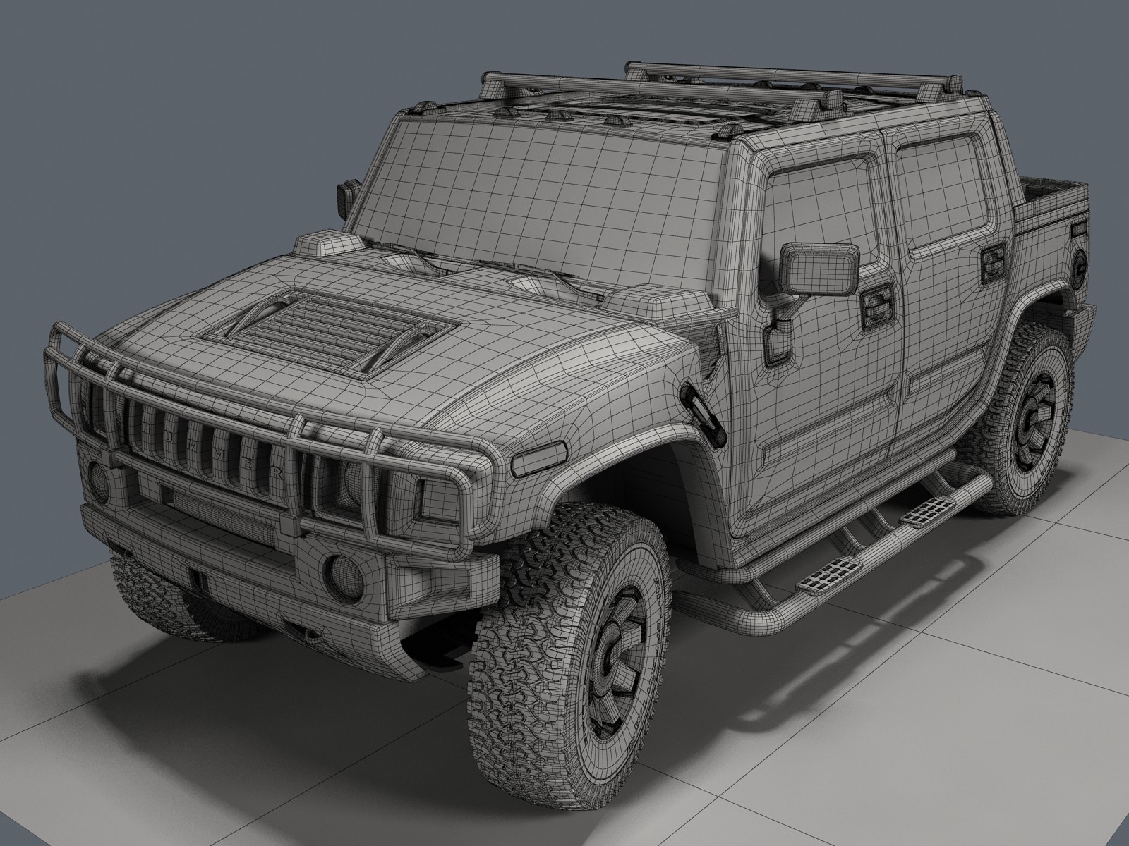 3D.ART.Reactor: 3D Model Hummer H2 SUT
