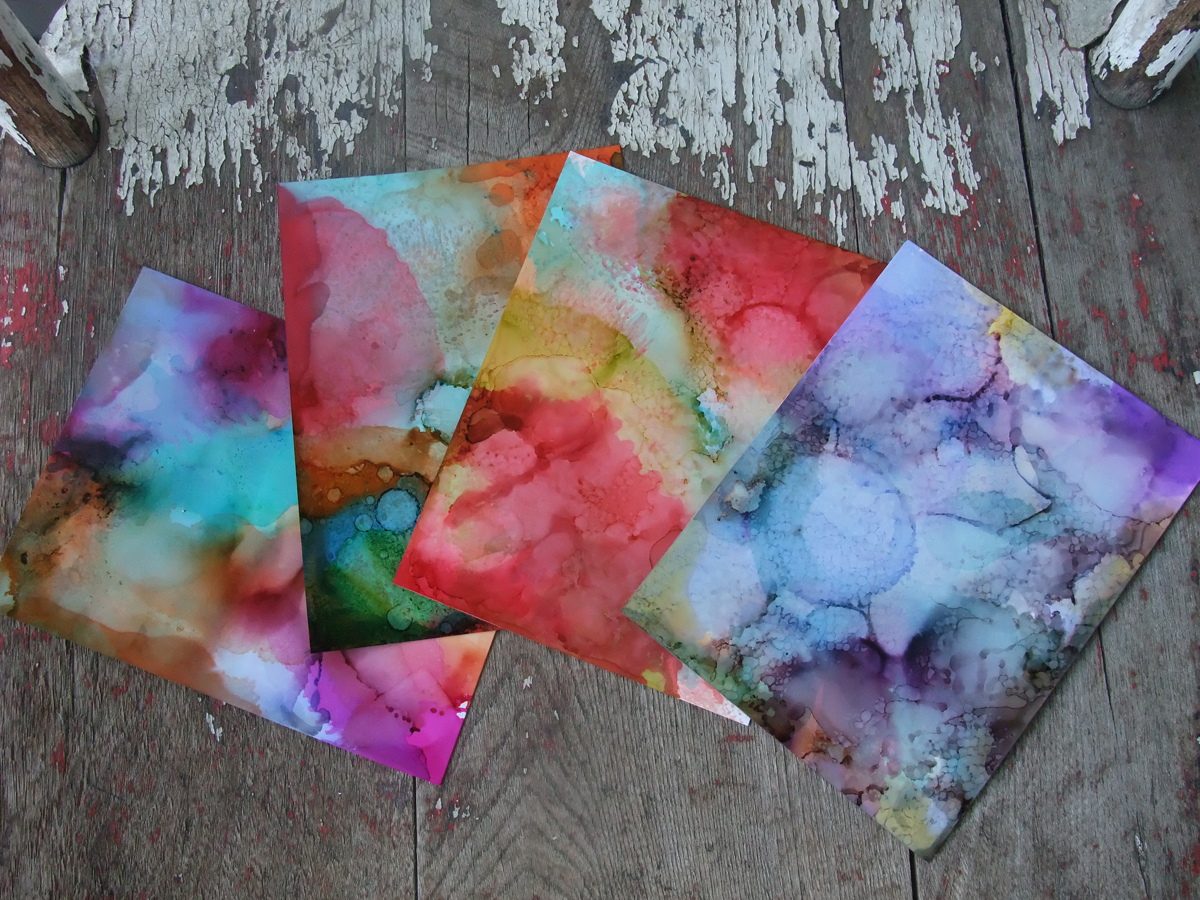 Beyond Just Black and White...paper crafting projects: Alcohol Ink ...