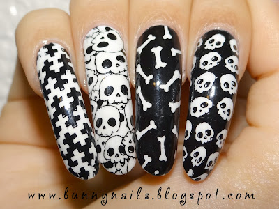 Bunny Nails: 2x1 Día de Muertos Nail Art