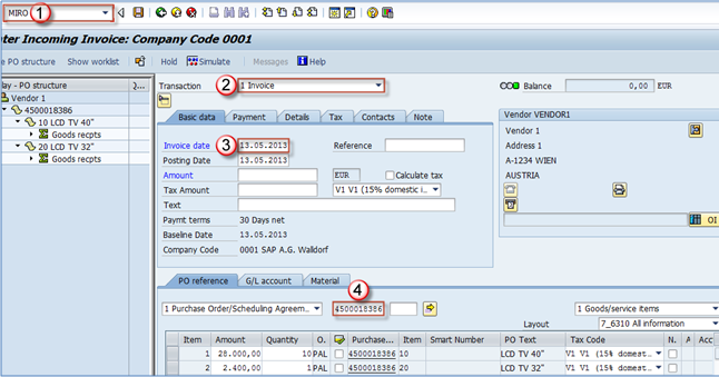 SAP Help Portal: How To Perform Invoice Verification - Purchase