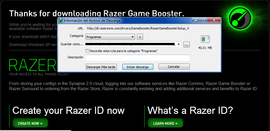 Razer Game Booster - acelerador gráficos de videojuegos - Aprendo Facilito