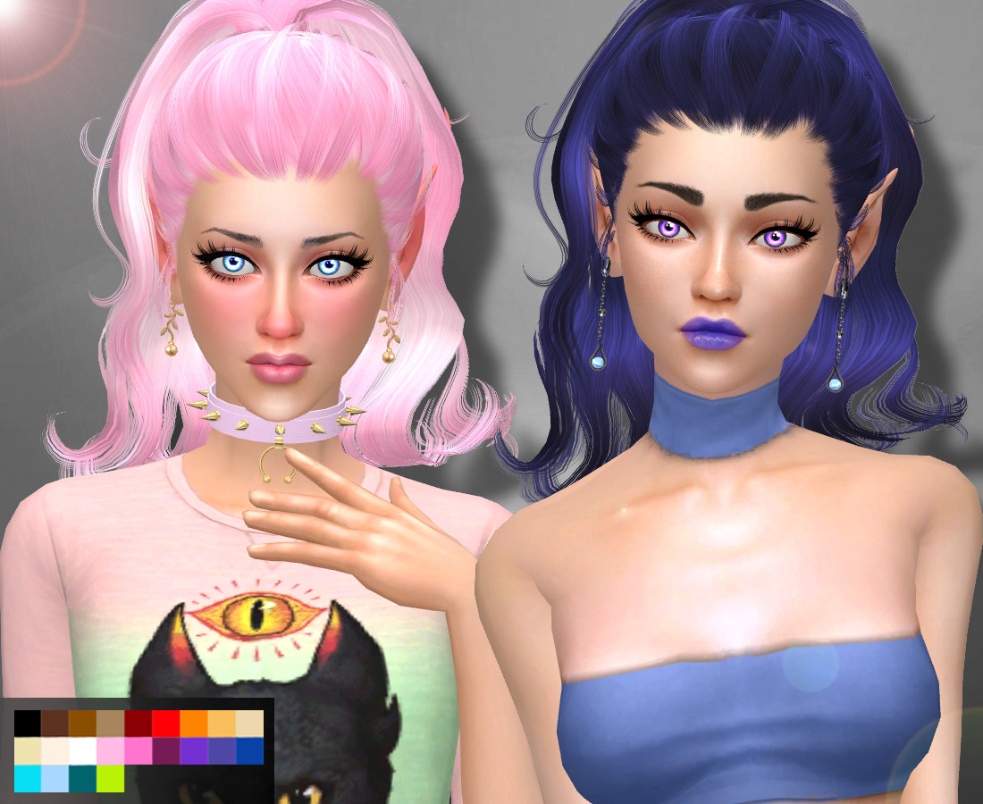 Sims 4 Ccs The Best Conversion Hair Newsea Yesenia By Deep Space