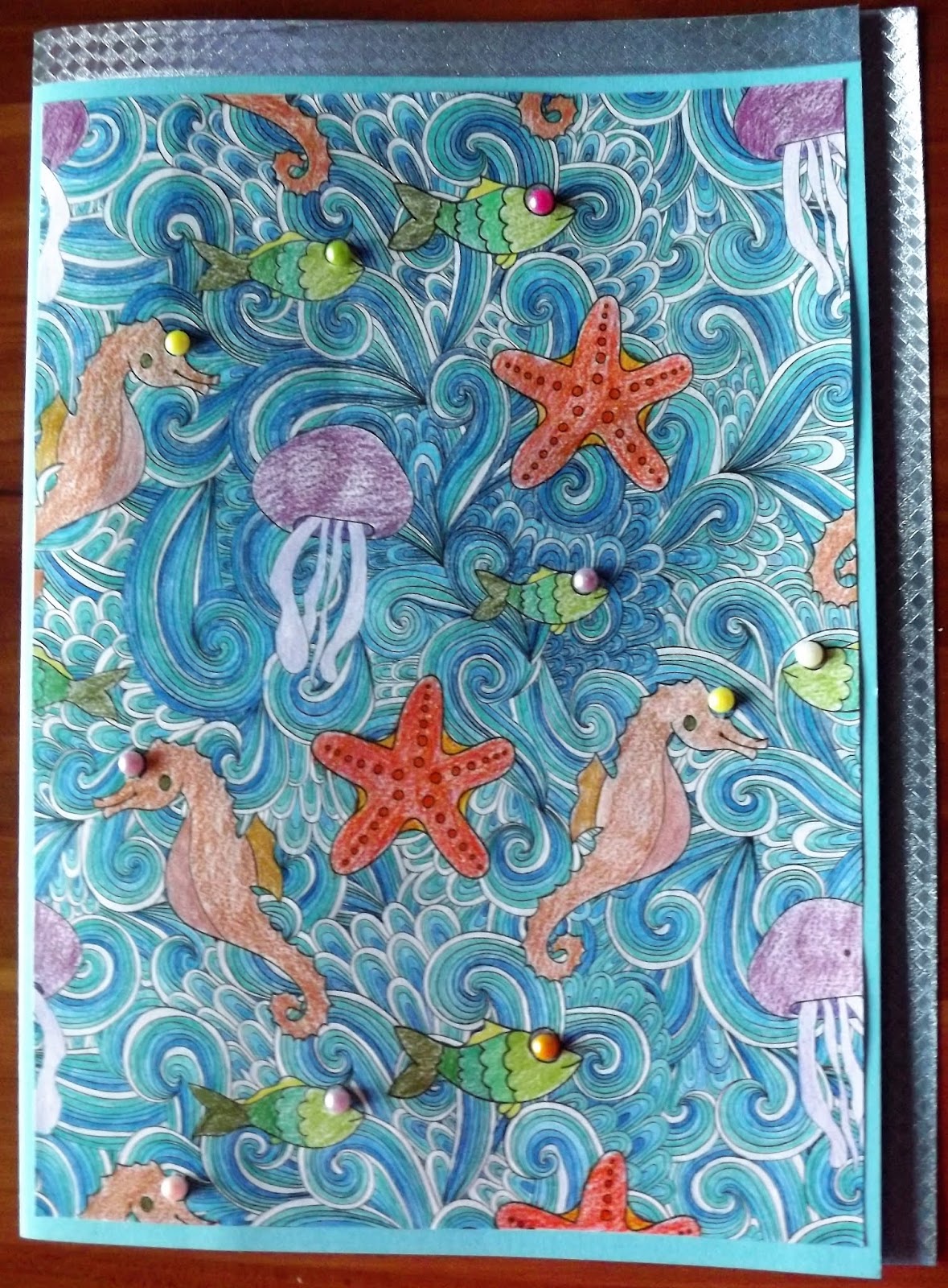 A Pretty Talent Blog: Cardmaking - Making An Underwater Scene Card