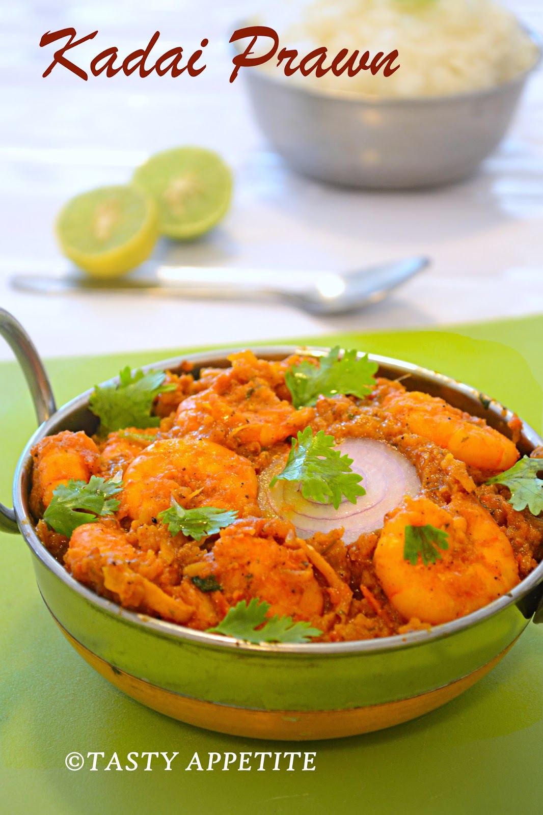 KADAI PRAWN - SHRIMP RECIPE / PRAWNS KADAI / JHINGA CURRY / PRAWN ...