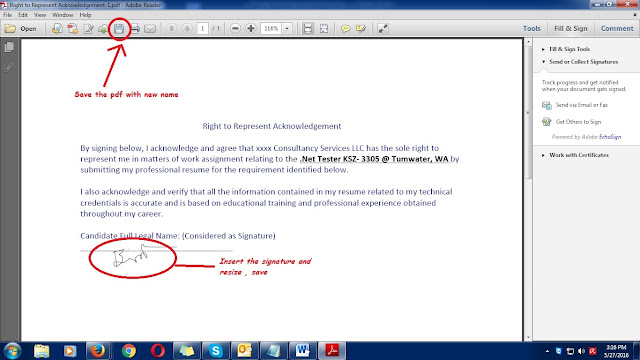 How to sign the Doc/Pdf: Signing the pdf document