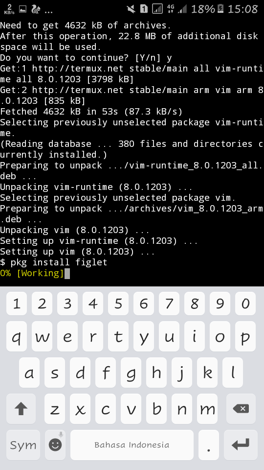 Tutorial Edit tampilan Termux atau vim motd - JOKAMP CYBER FIGHTER TEAM [OFFICIAL]