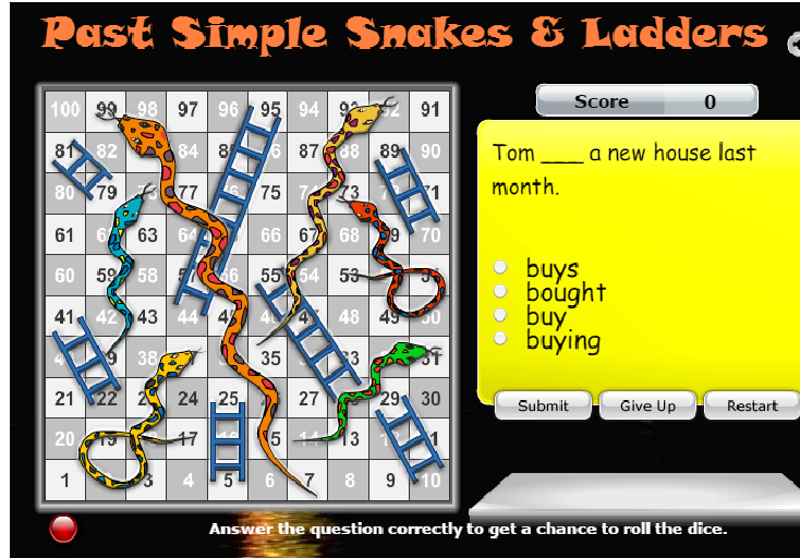 English Class - Mrs Silvana: Past Simple Tense Game, Regular/Irregular ...