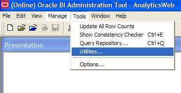 Diksha Sea: Utilities In OBIEE Admin Tool