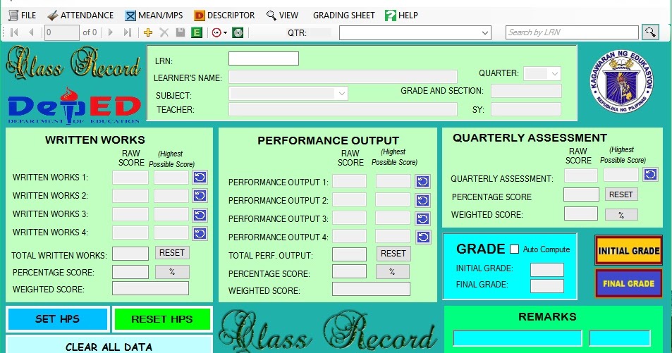 K-12 e-Class Record: Class Record