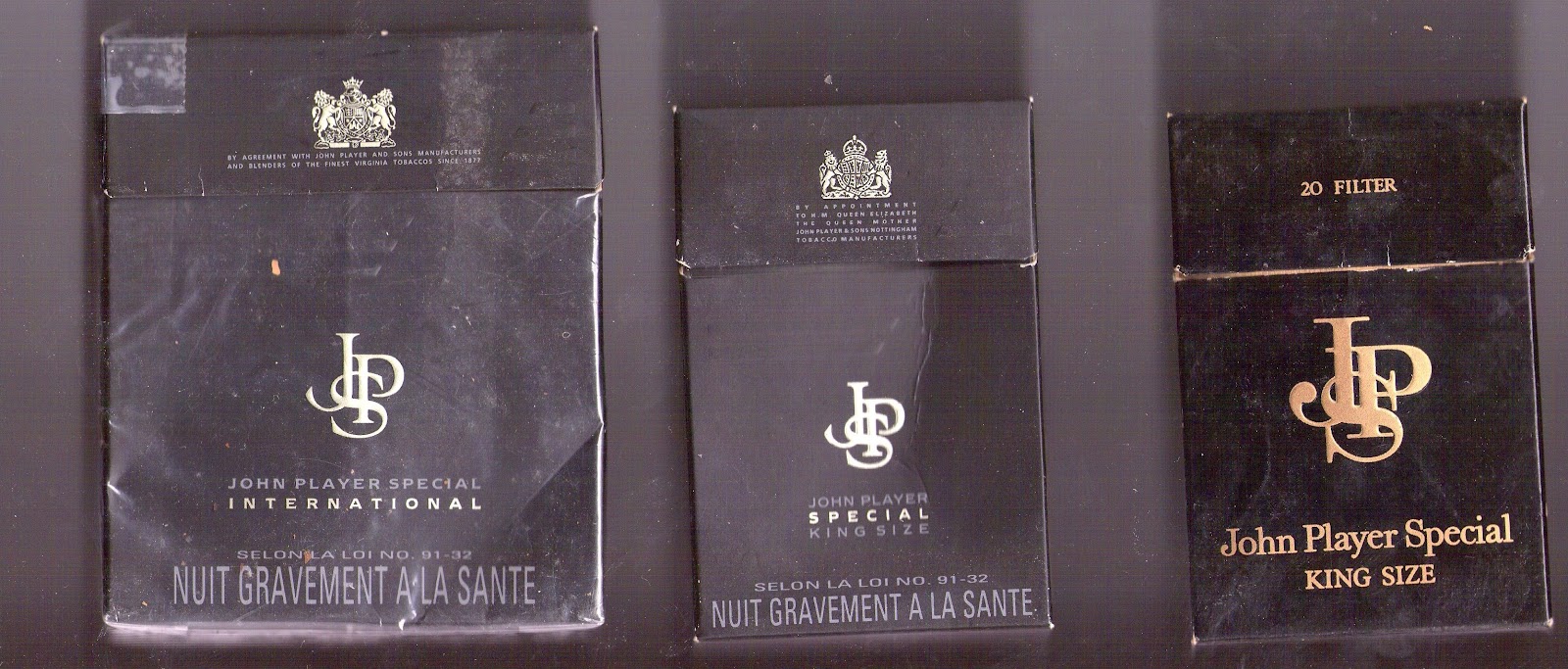 Ma Collection de paquets de cigarettes: JOHN PLAYER