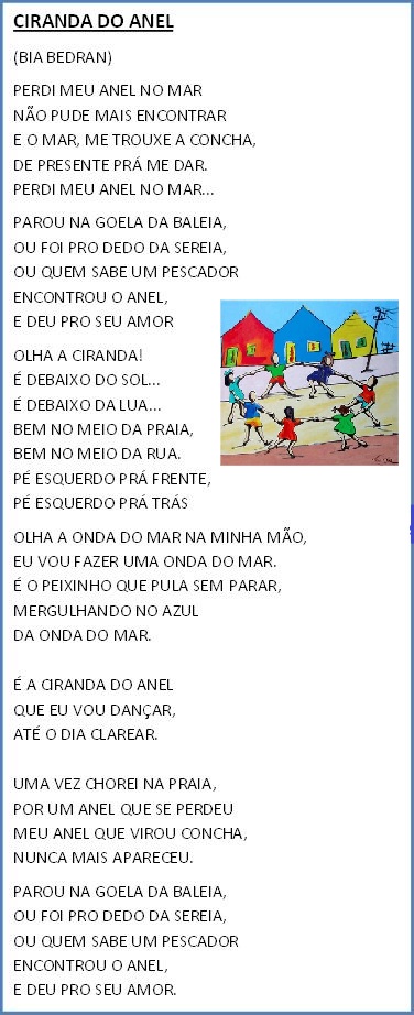 AlfabetizAção em Foco Oficial: Ciranda do Anel, de Bia Bedran