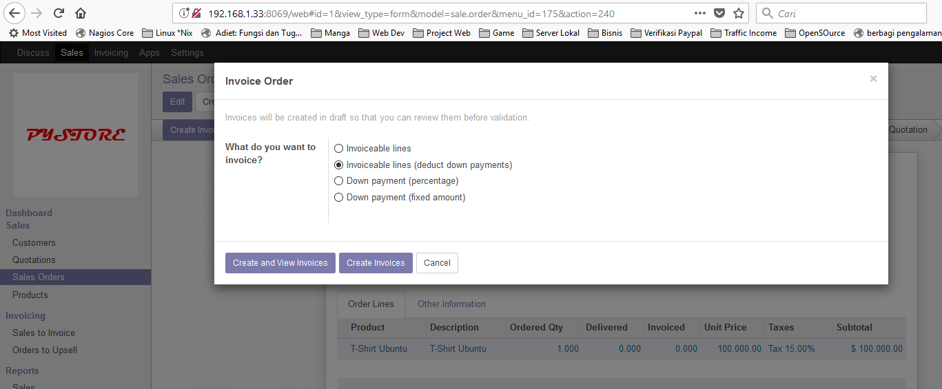 Ku tuliskan ...!: Instalasi modul Sales di Odoo 10 Ku tuliskan ...!: Instalasi modul Sales di Odoo 10