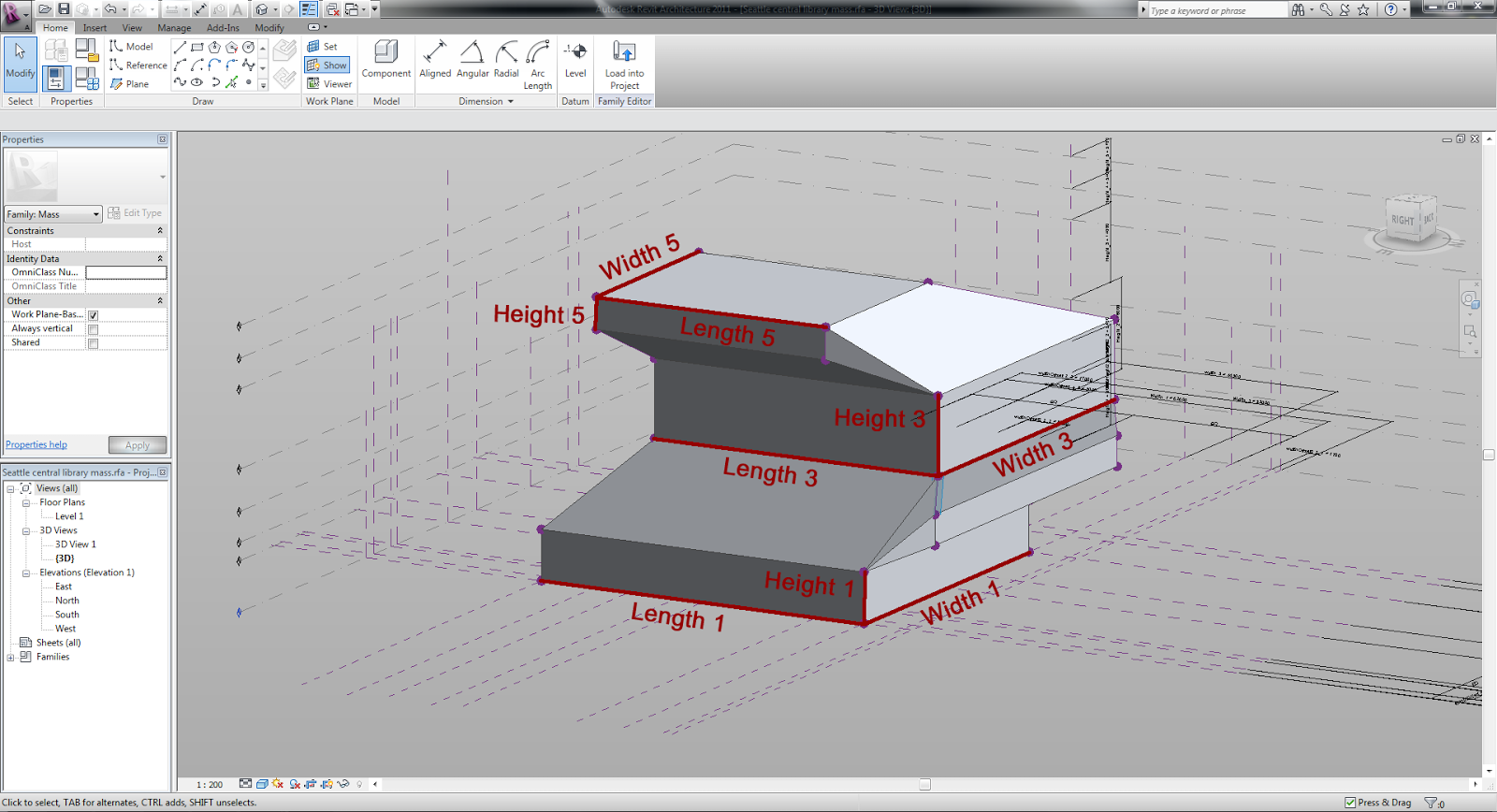 expedition: ARCH653 Parametric Revit Model - Seattle Central Library
