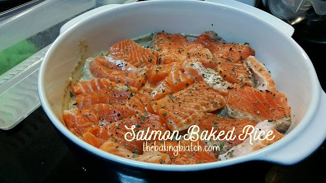The Baking Biatch || by Cynthia Lim: Salmon Baked Rice