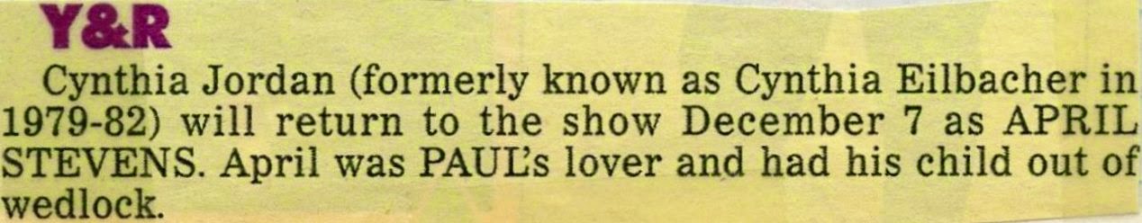 Y&R: Cynthia Jordan Returns