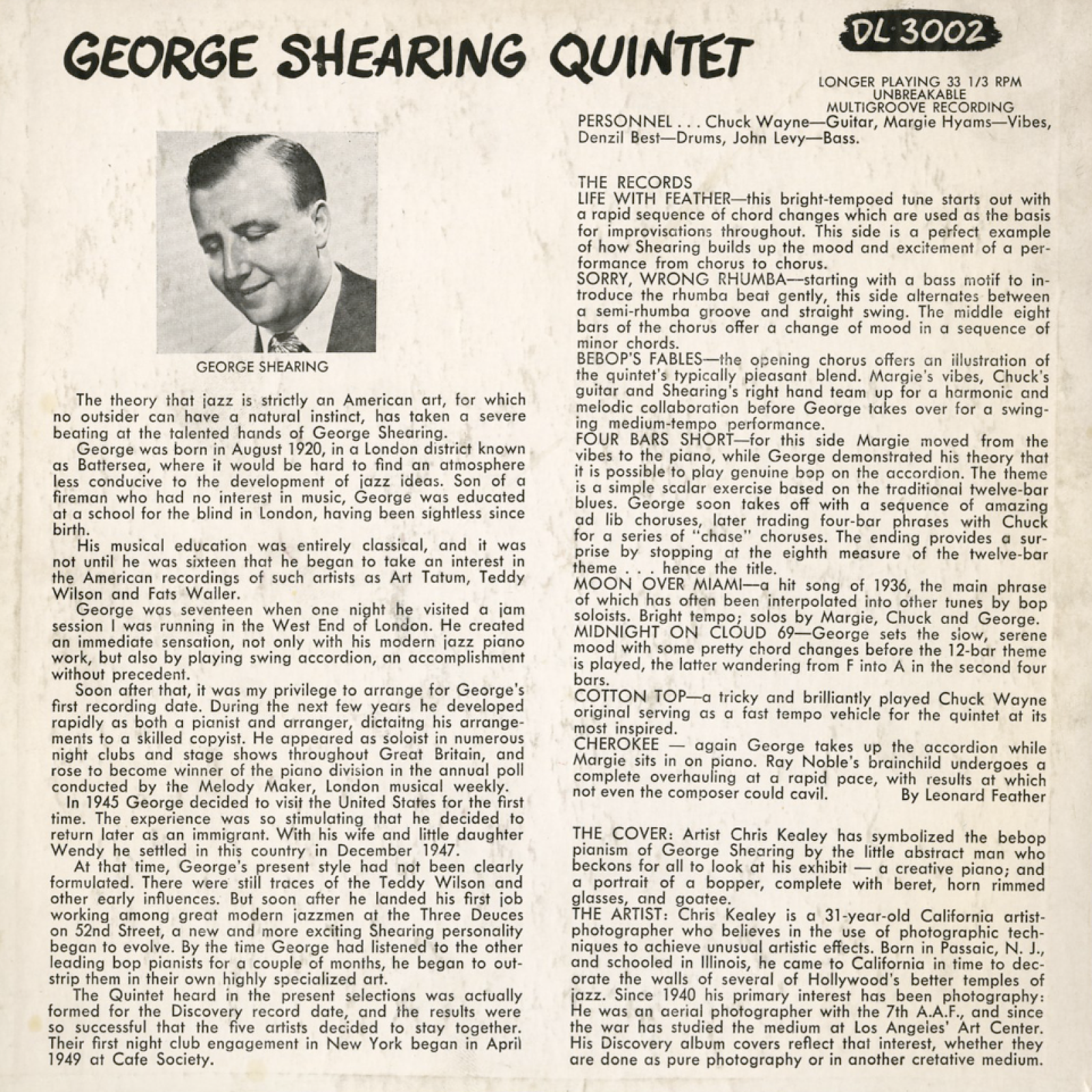 Unearthed In The Atomic Attic: George Shearing Quintet