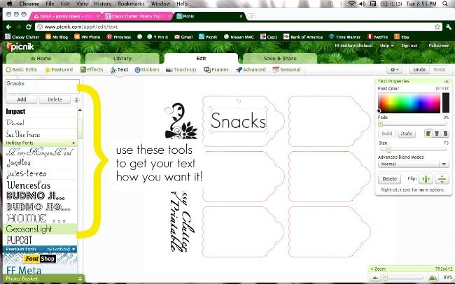 Printable Organizing tags - Free printable and how to customize them!
