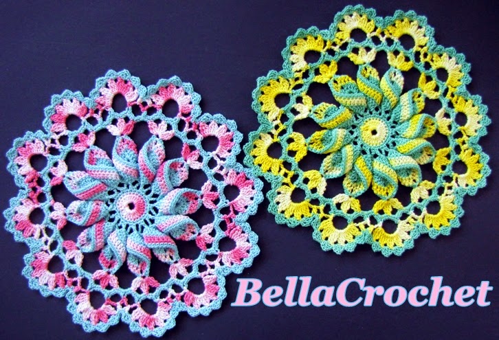 BellaCrochet: Pretty Pinwheel Doily: A Free Crochet Pattern for You