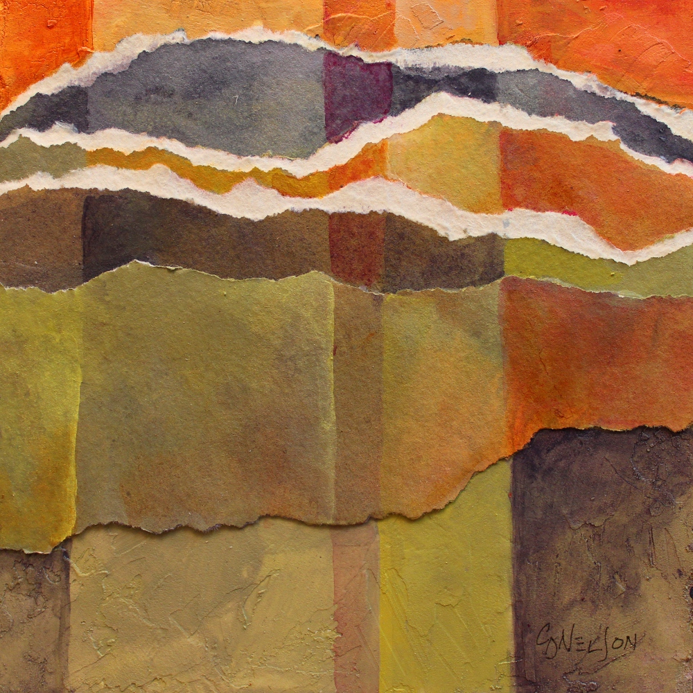 CAROL NELSON FINE ART BLOG: "Weaver" 13008, abstract landscape collage ...