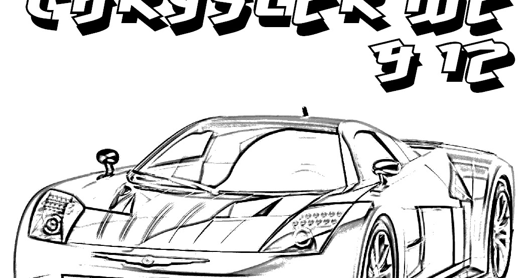 Chrysler 300 Car Drawing Sketch Coloring Page