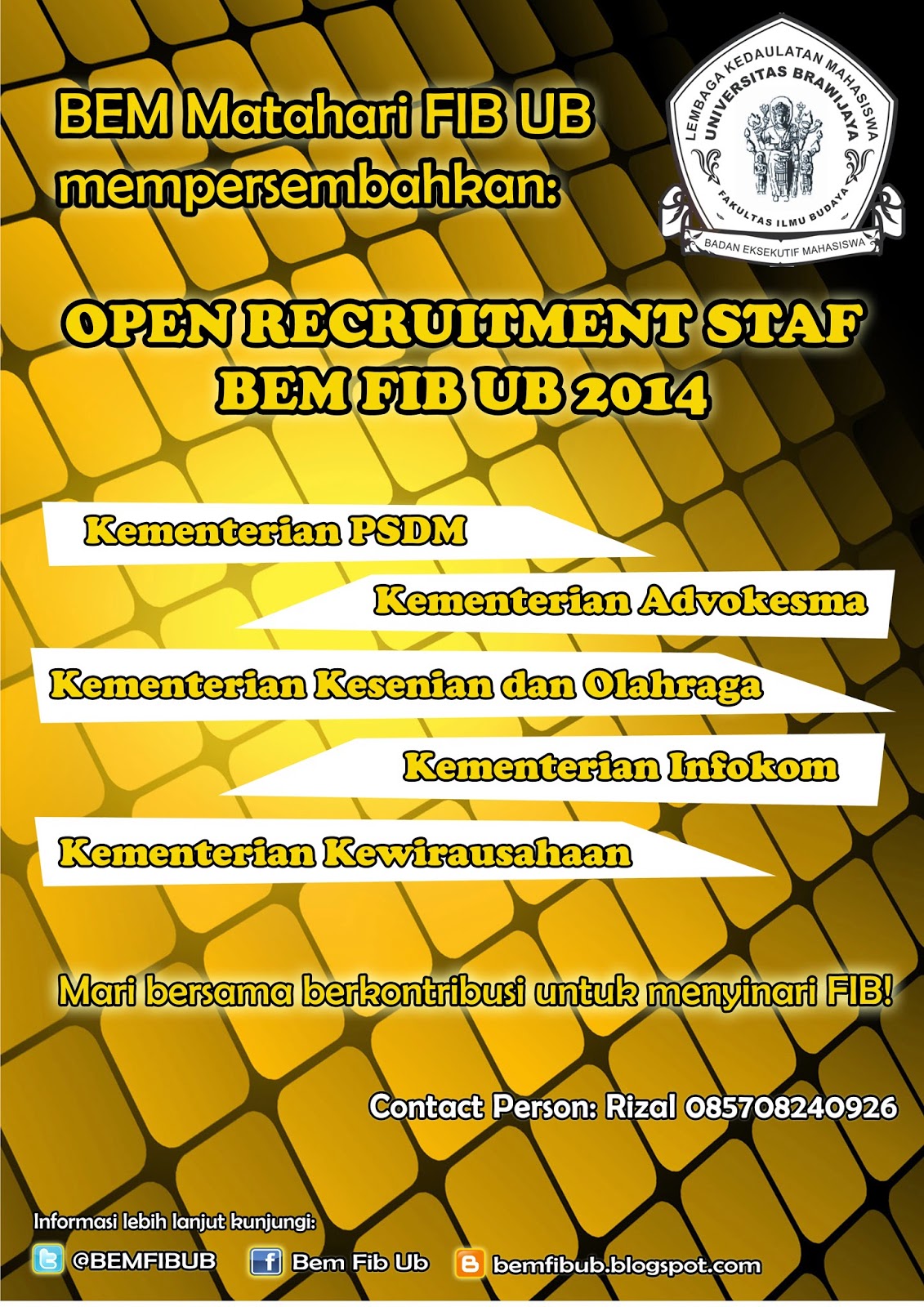 BEM Matahari FIB: Open Recruitment Staf BEM FIB UB 2014
