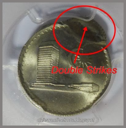 1981-10 CENTS, 20 CENTS DOUBLE STRIKE ERRORS | Error coins