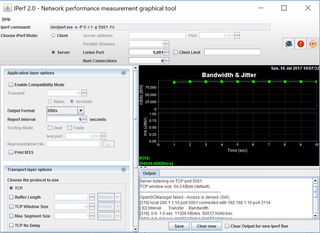 My Network Lab: Performing iPerf, jPerf and WAN Killer for Network Bandwidth Measurement