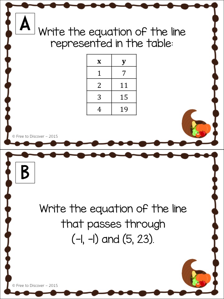 Engaging Secondary Math Students in Meaningful Thanksgiving-Themed ...