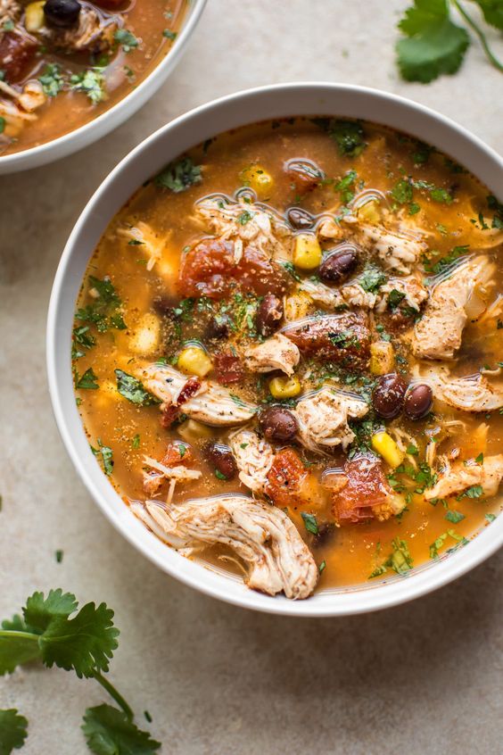 Crockpot Chipotle Chicken Soup - Healthy Food Menu