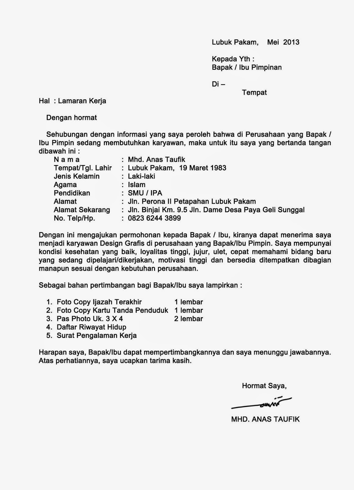 Contoh Penulisan Tembusan Surat Yang Benar