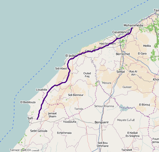 Autoroute 5 (A5) - Maroc Maps