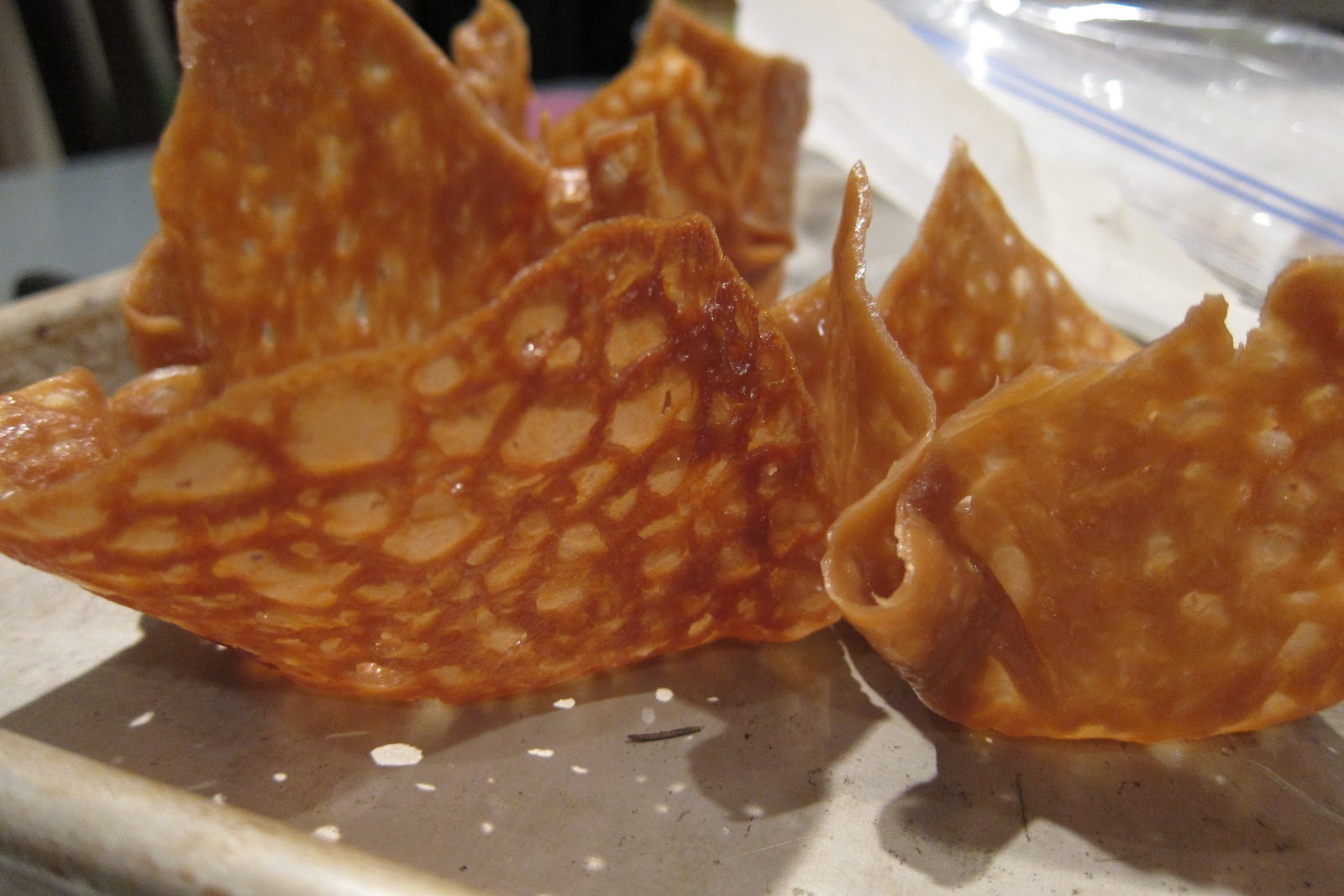 Mint and Mimosas: #273 Crispy Caramel Tuile Cups filled with Fresh ...