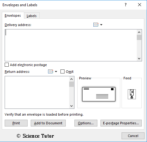 MAILINGS MENU – M.S. WORD 2016 TUTORIALS – SCIENCE TUTOR - Science Tutor