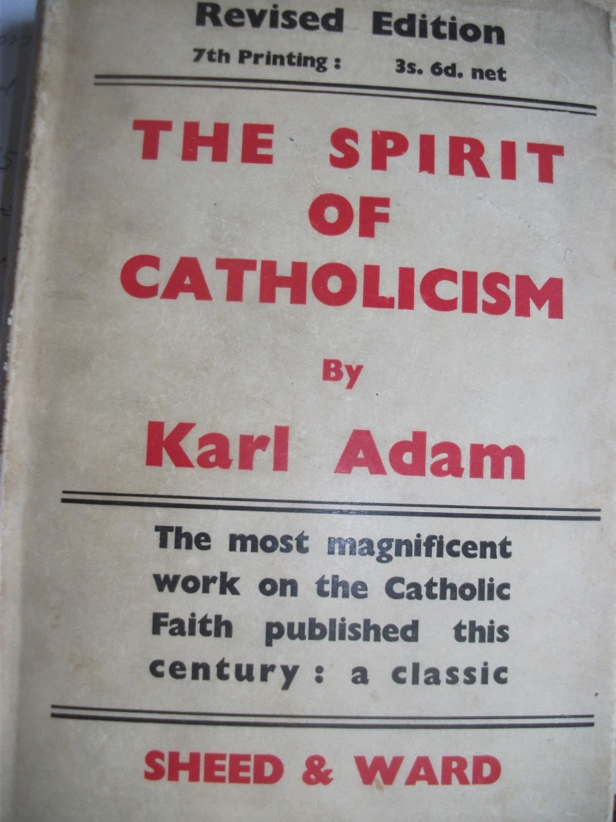 Dom Donald's Blog: All Soul' Day. The Spirit of Catholicism by Karl ...