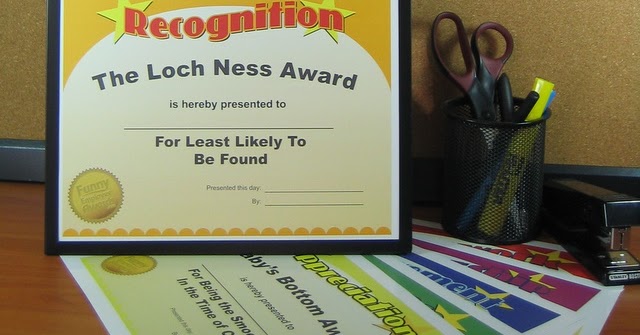 Funny Award Ideas: Funny Work Awards